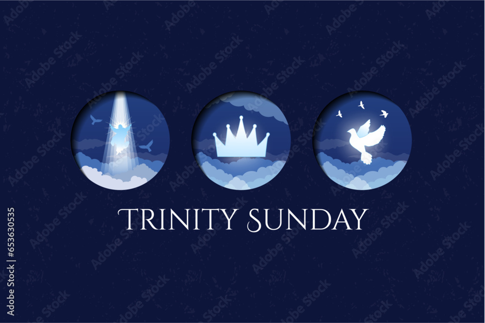 Trinity Sunday Design. Religious trinity, crown, Jesus, holy spirit ...