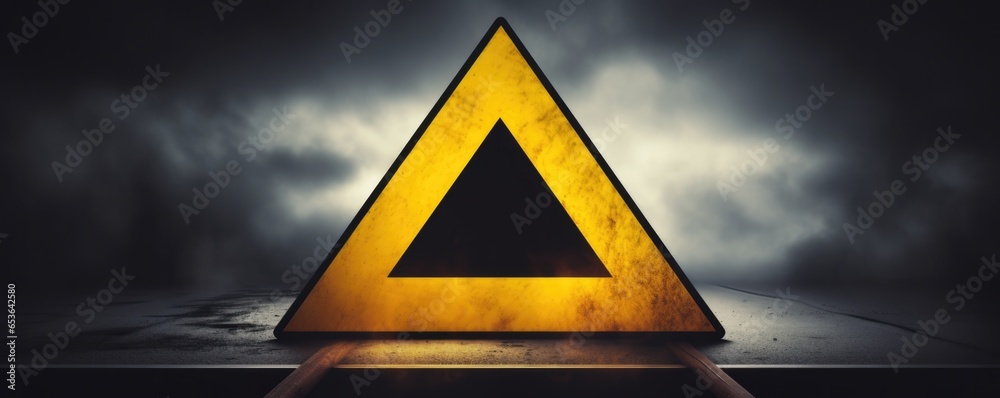 A Danger Warning Attention Hazard Sign Serves As A Universal Symbol For ...
