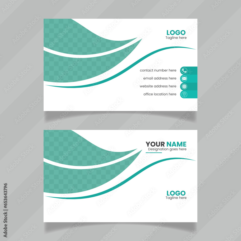 Personal identity card with multicolor design concept. Editable and ...
