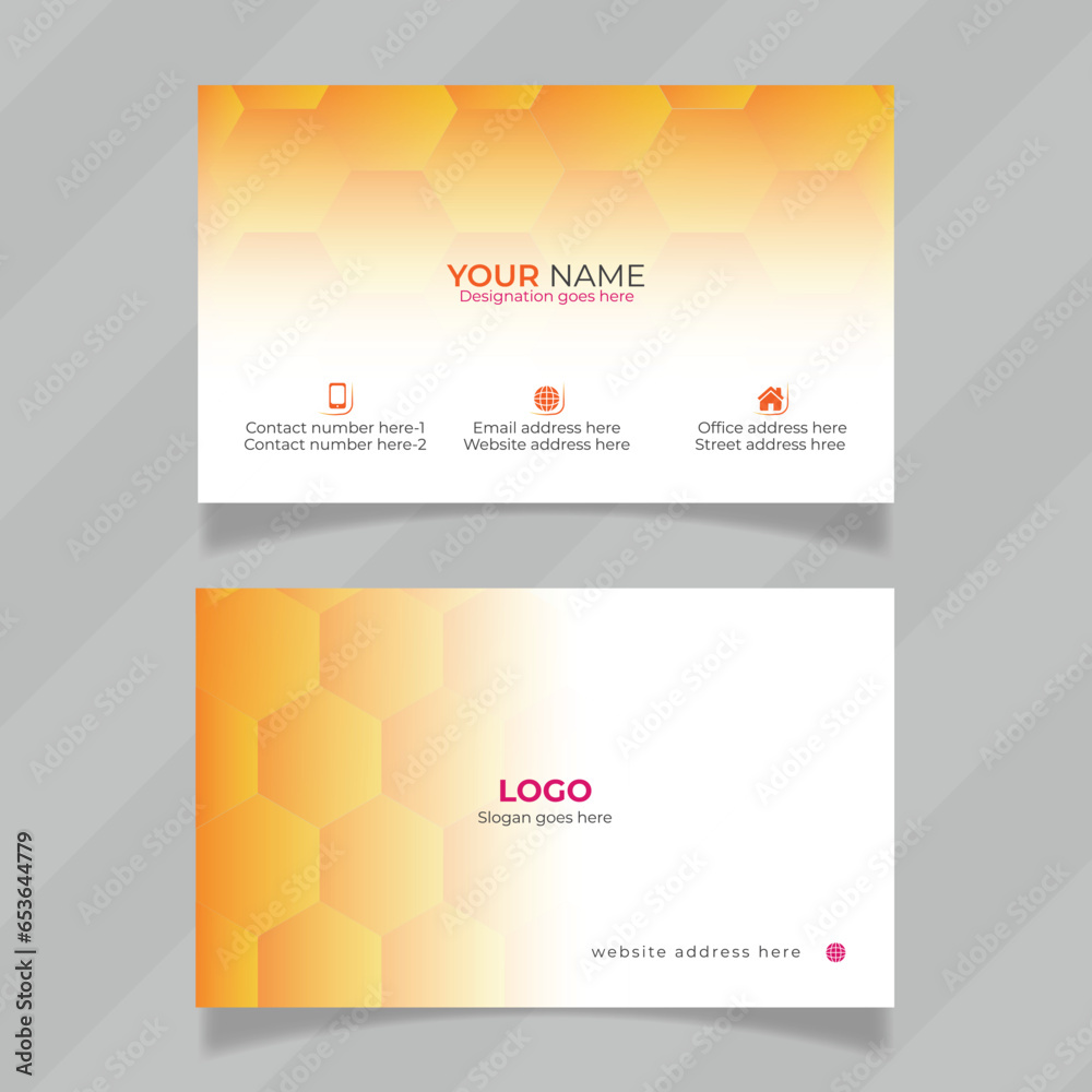 Simple and minimal design template file for personal information card ...
