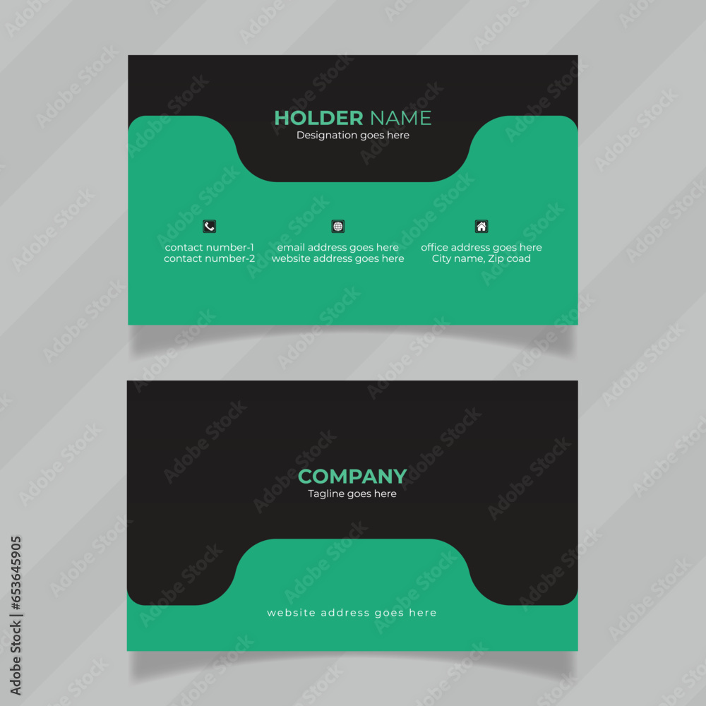 Simple and illustrator business card design layout. Creative design ...