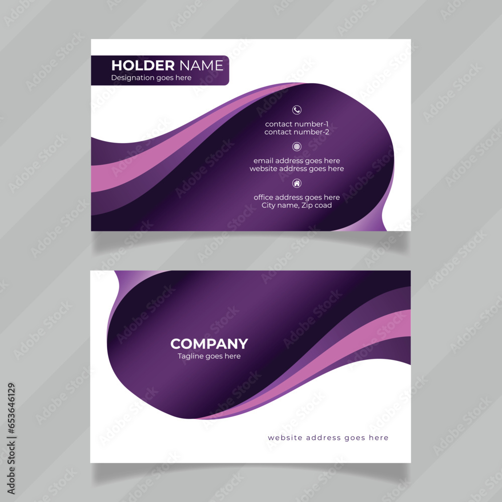 Modern and abstract business card design template. Colorful and stylish ...
