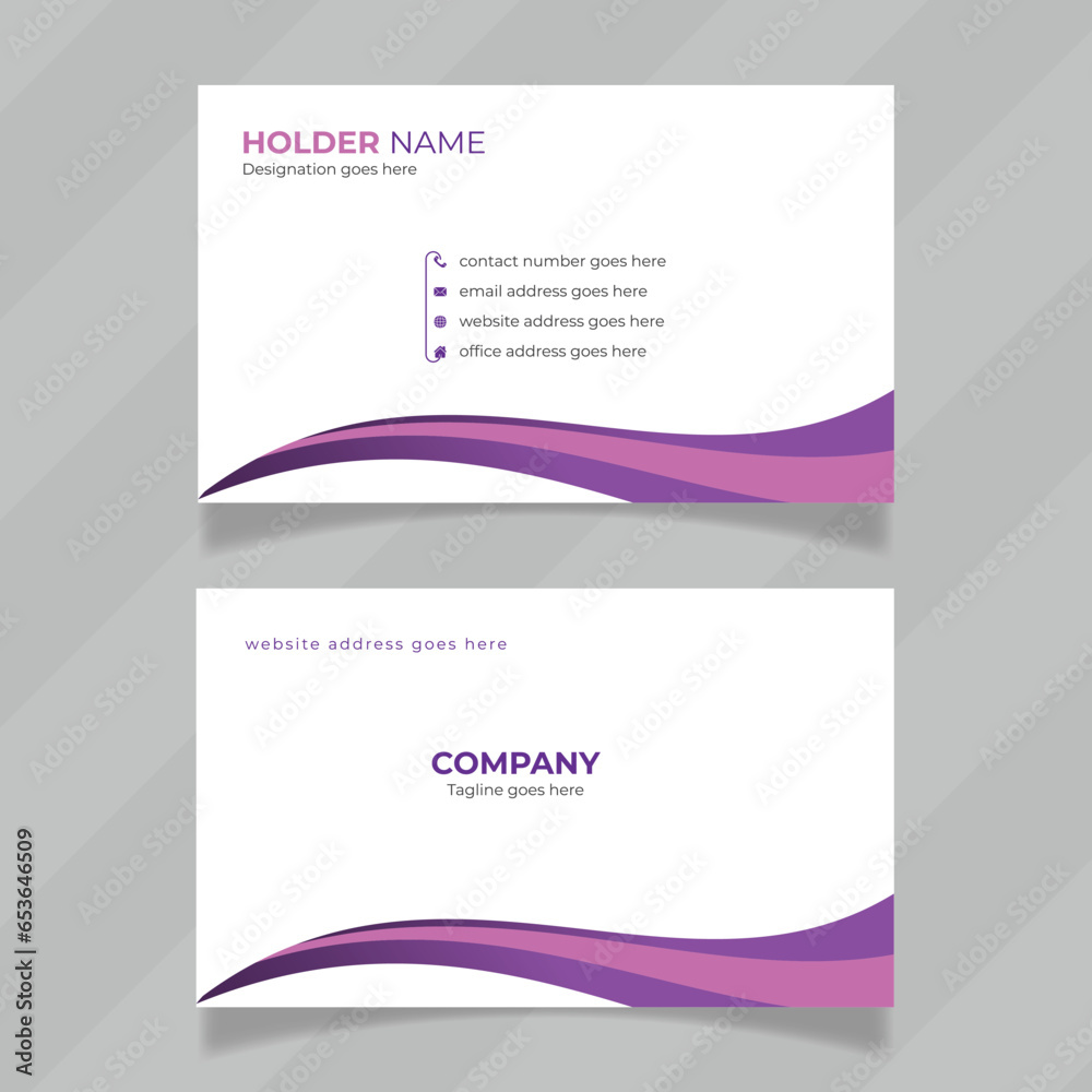 Vetor de Simple and horizontal design layout for personal identity card ...