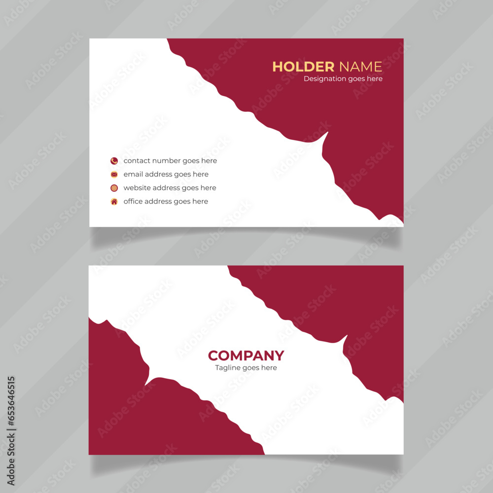 Stylish and professional design concept for business card. editable and ...
