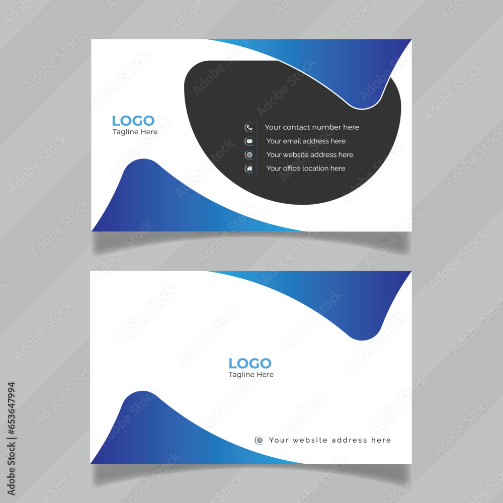 Modern and geometrical business card or personal information card ...