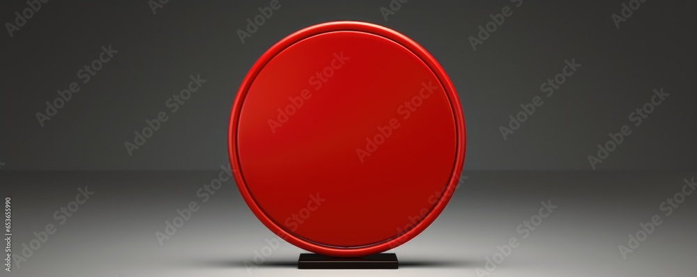 The Iconic Red Stop Sign Appears Signaling Caution And Safety . Сoncept ...