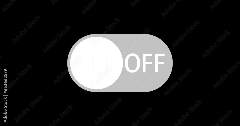 switch off on button animated. mobile phone toggle slider ui turn bar isolated Stock ...
