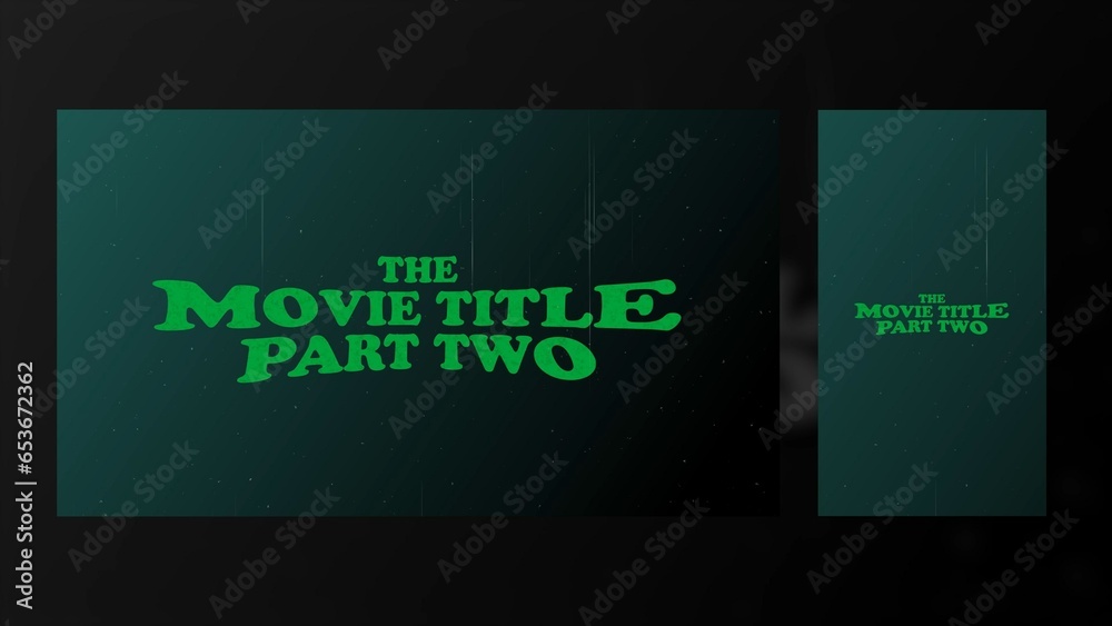 Duo Resolution Cartoon Grunge Distorted Title Intro Template Stock Template | Adobe Stock