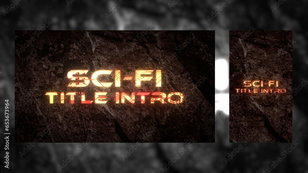 Duo Resolution Sci-fi Tech Rocky Fire Title Intro Template Stock ...