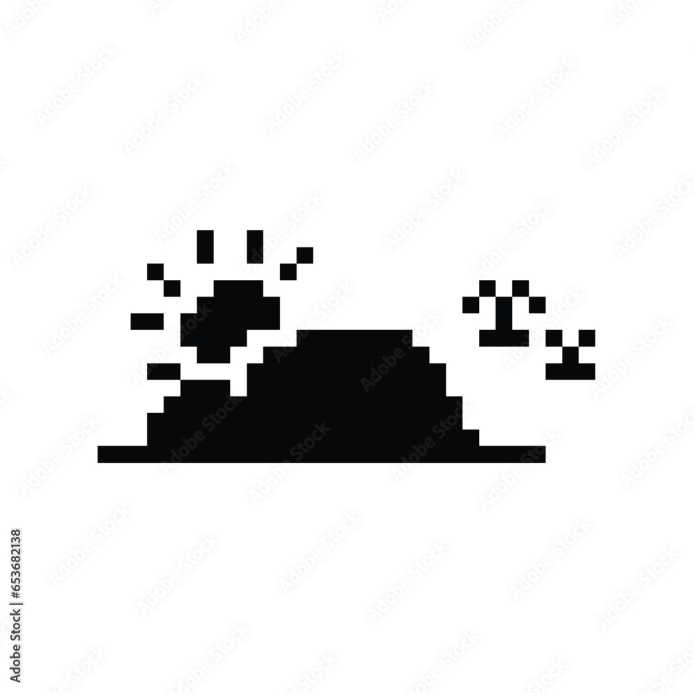 this is weather icon 1 bit style in pixel art with black color and ...