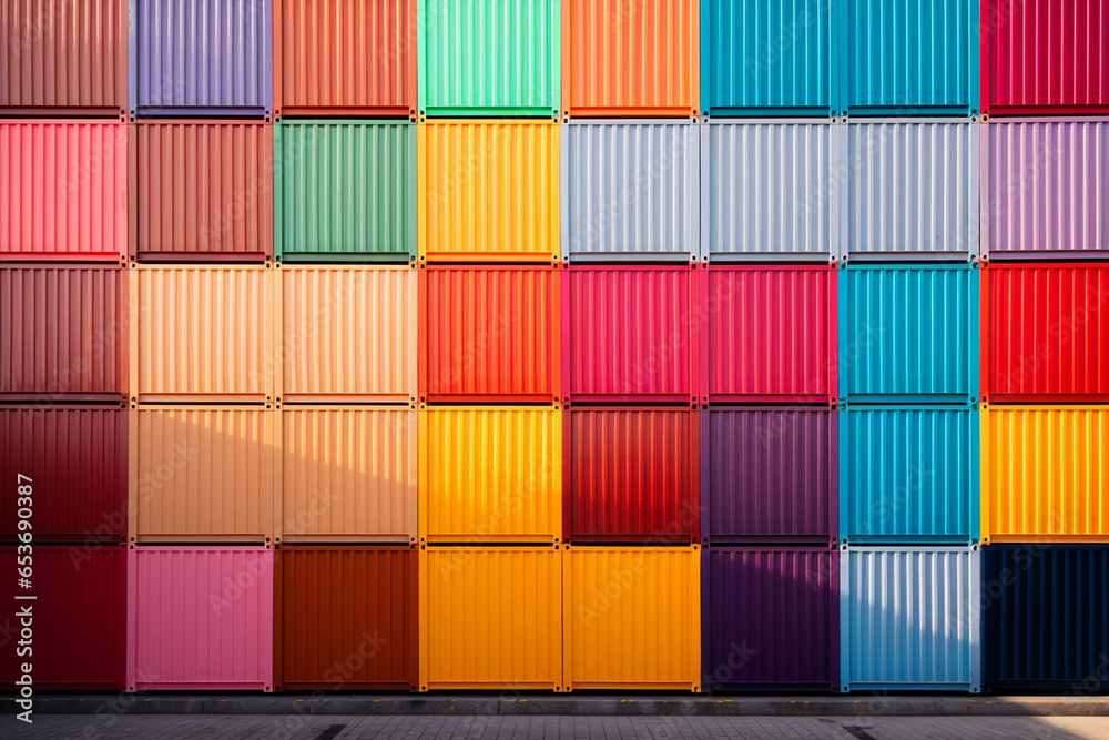 Freight port stacking harbor storage transportation business shipping ...