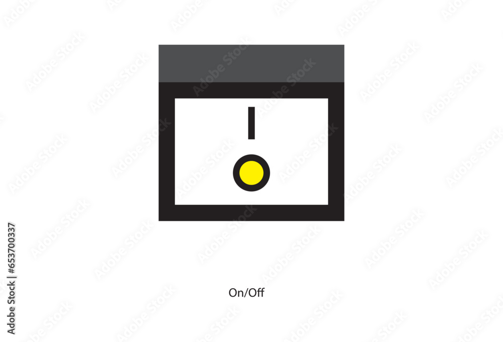 The isometric vector graphic design showcases a toggle switch ...