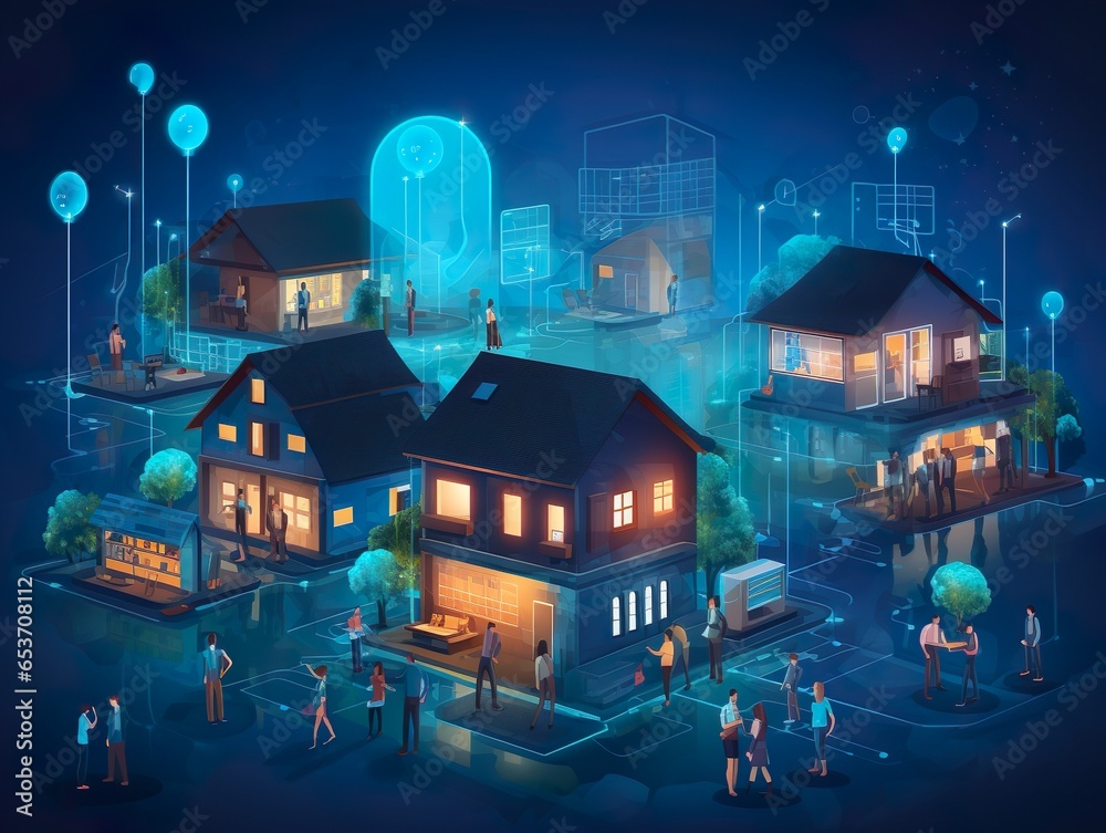 Designing a digital community, smart homes and digital community. DX ...