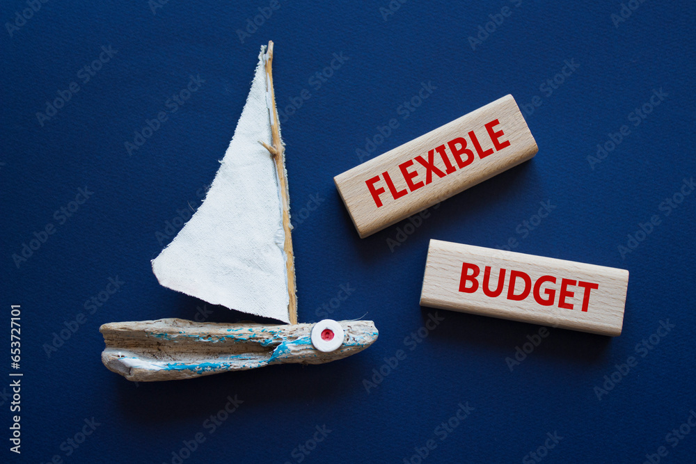 Flexible budget symbol. Concept words Flexible budget on wooden blocks ...