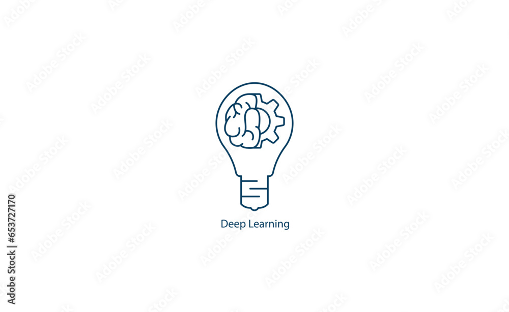 Deep Learning Vector Icon: Neural Network and Artificial Intelligence ...