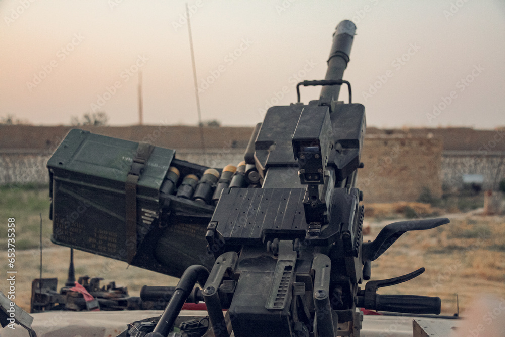 Automatic granade machine gun on the turret Stock Photo | Adobe Stock