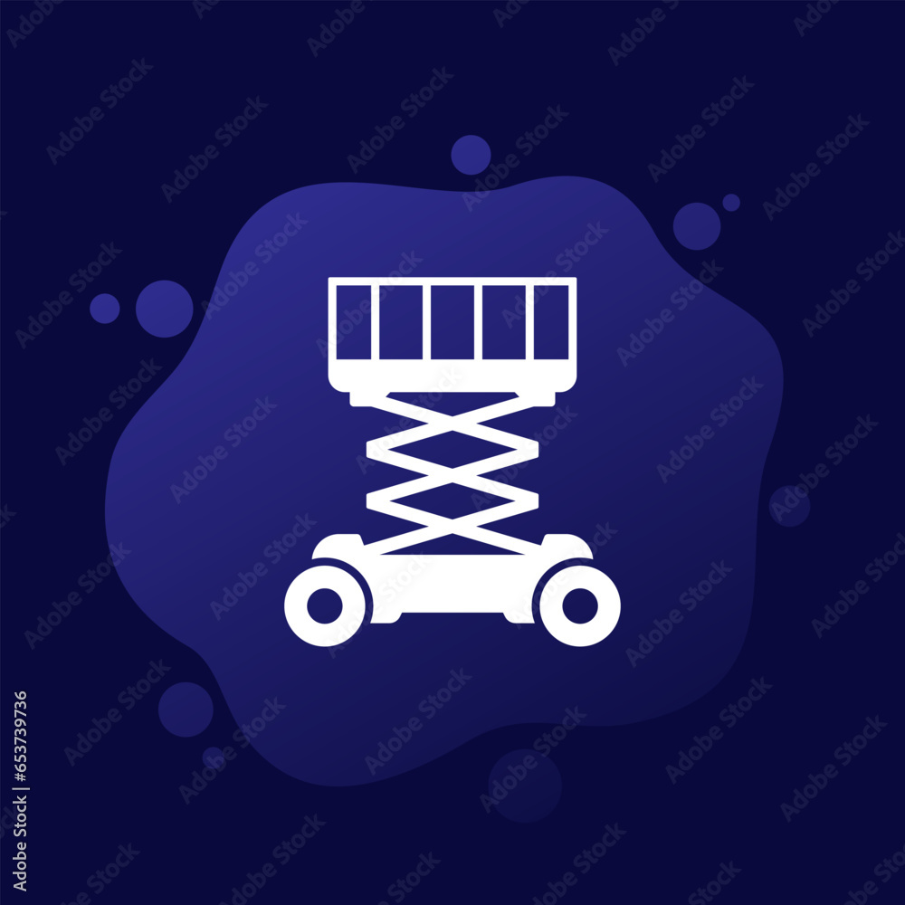 lifting platform icon, elevating work platform EWP Stock Vector | Adobe ...