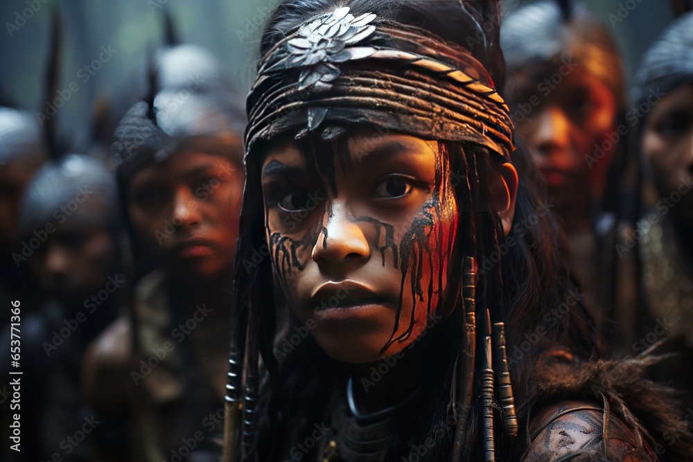 The Yanomami Tribe in the Amazon Rainforest.Generated with AI Stock ...