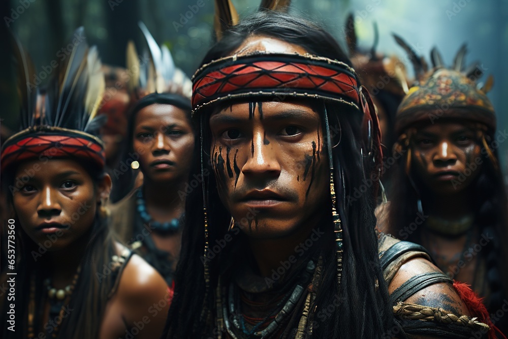 Yanomami Tribe in the Amazon Rainforest.Generated with AI Stock Photo ...