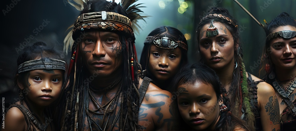 Yanomami Tribe in the Amazon Rainforest.Generated with AI Stock Photo ...