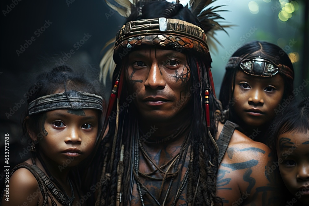 Yanomami Tribe in the Amazon Rainforest.Generated with AI Stock Photo ...