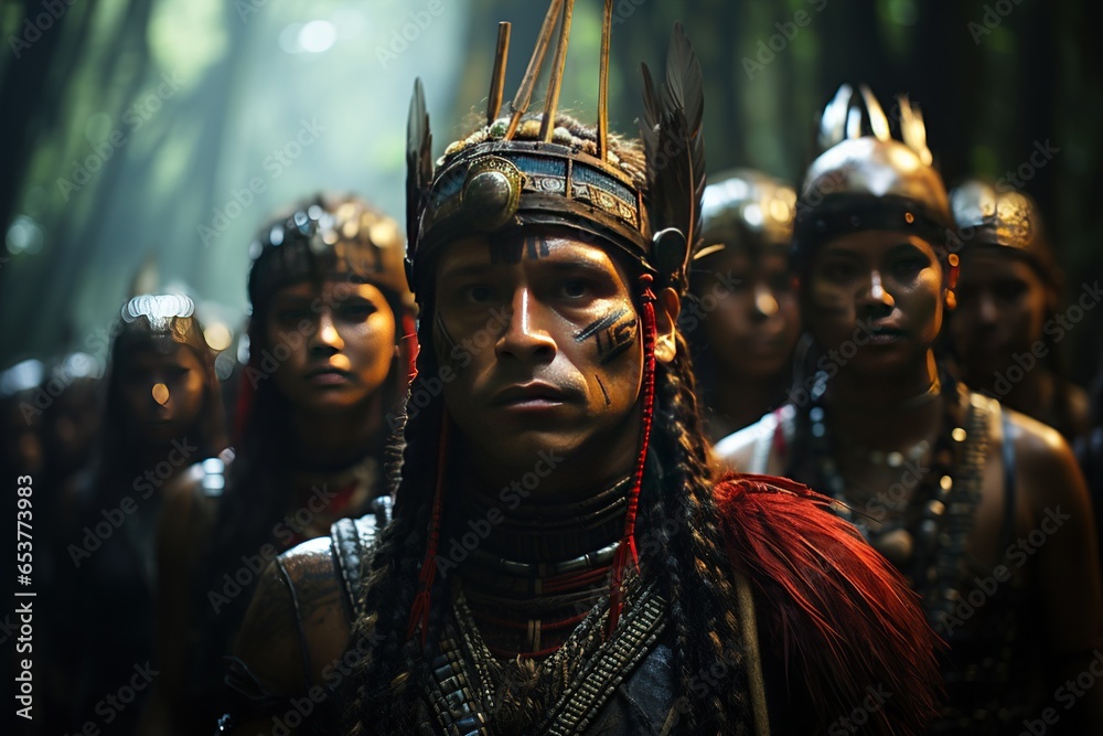 Yanomami Tribe in the Amazon Rainforest.Generated with AI Stock Photo ...