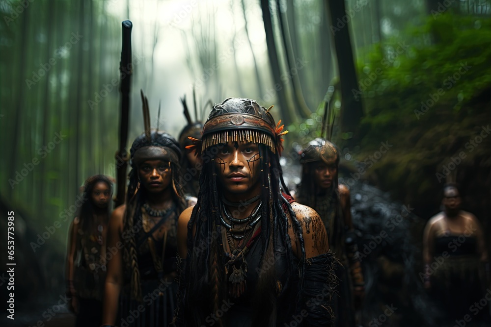 Yanomami Tribe in the Amazon Rainforest.Generated with AI Stock Photo ...