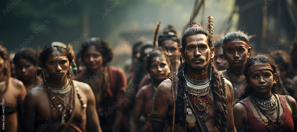 Indigenous people in India, representing the diverse cultures ...