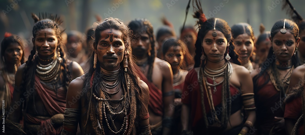 Indigenous people in India, representing the diverse cultures ...