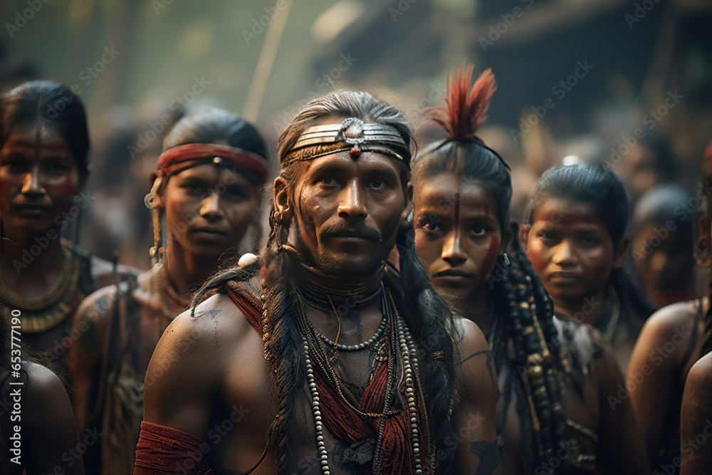 Indigenous people in India, representing the diverse cultures ...
