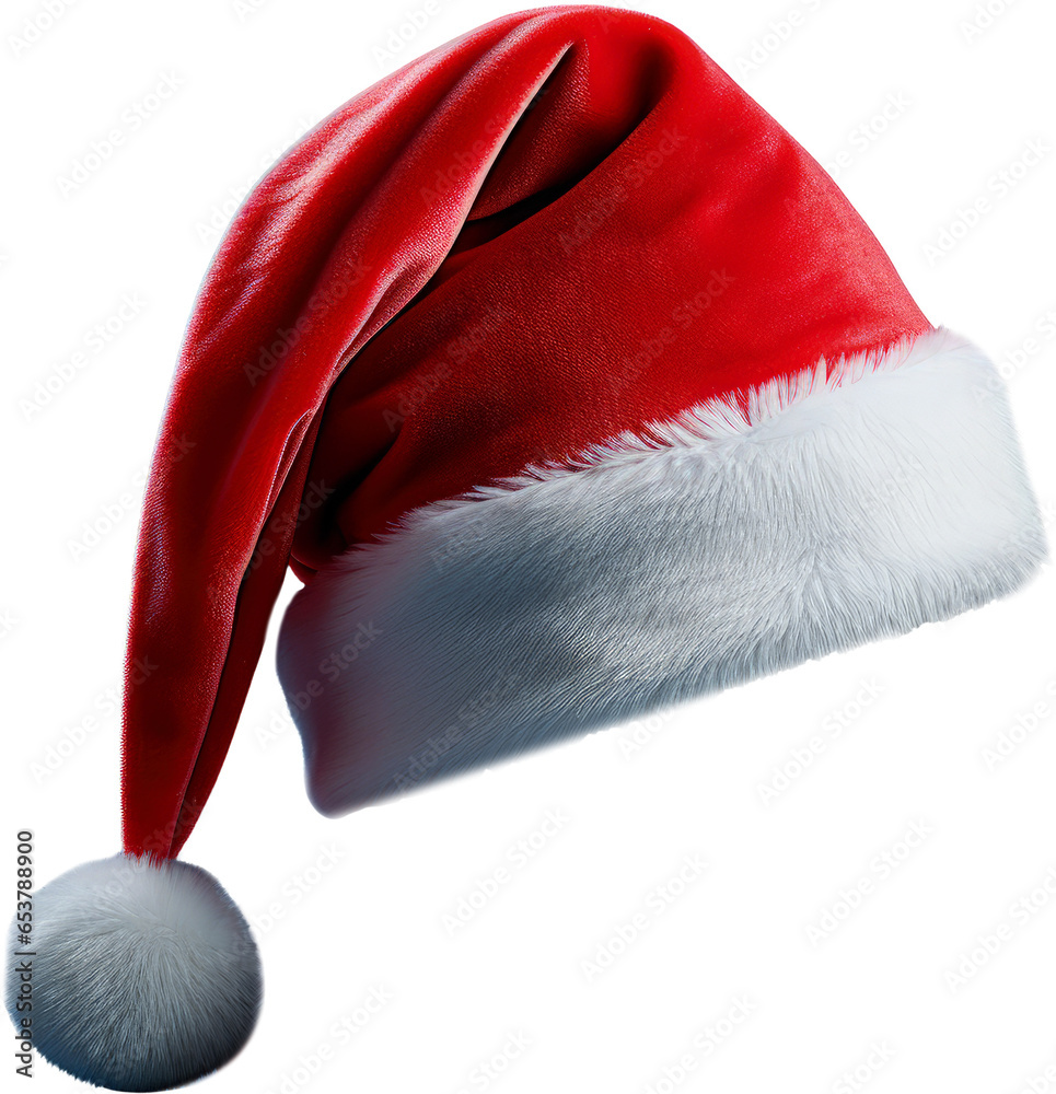 santa hat transparent background PNG clipart Stock Illustration | Adobe ...