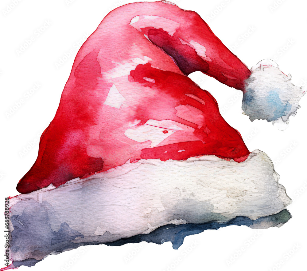 santa hat transparent background PNG clipart Stock Illustration | Adobe ...