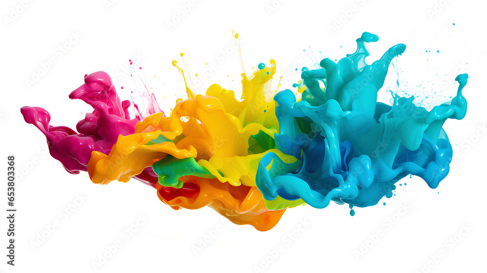 Colorful Paint Splash. Explosion powder with different colors splash ...