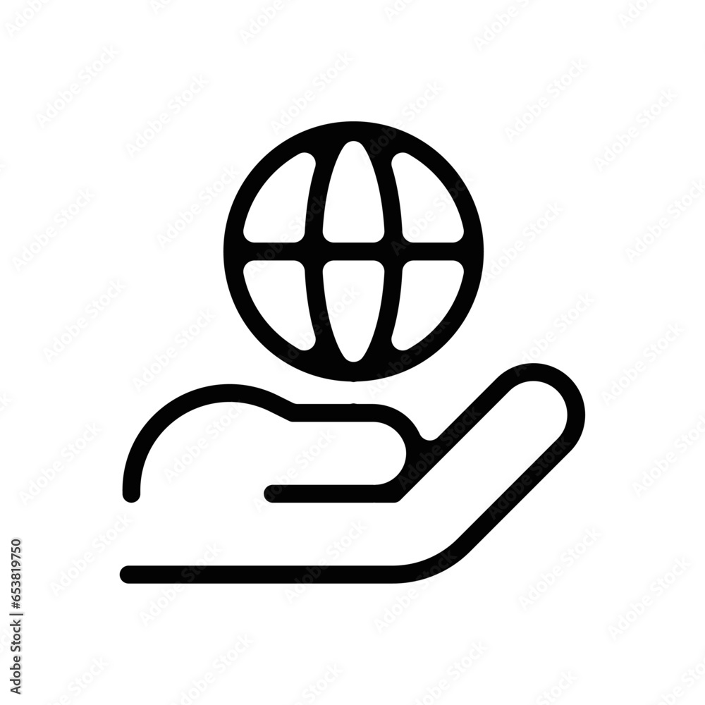 picto logo icones et symbole ecologie label logo planete terre main gas ...