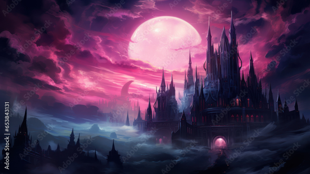 Gothic Cathedral's Flowing Pink-Purple Magic With Pastel Goth Style ...
