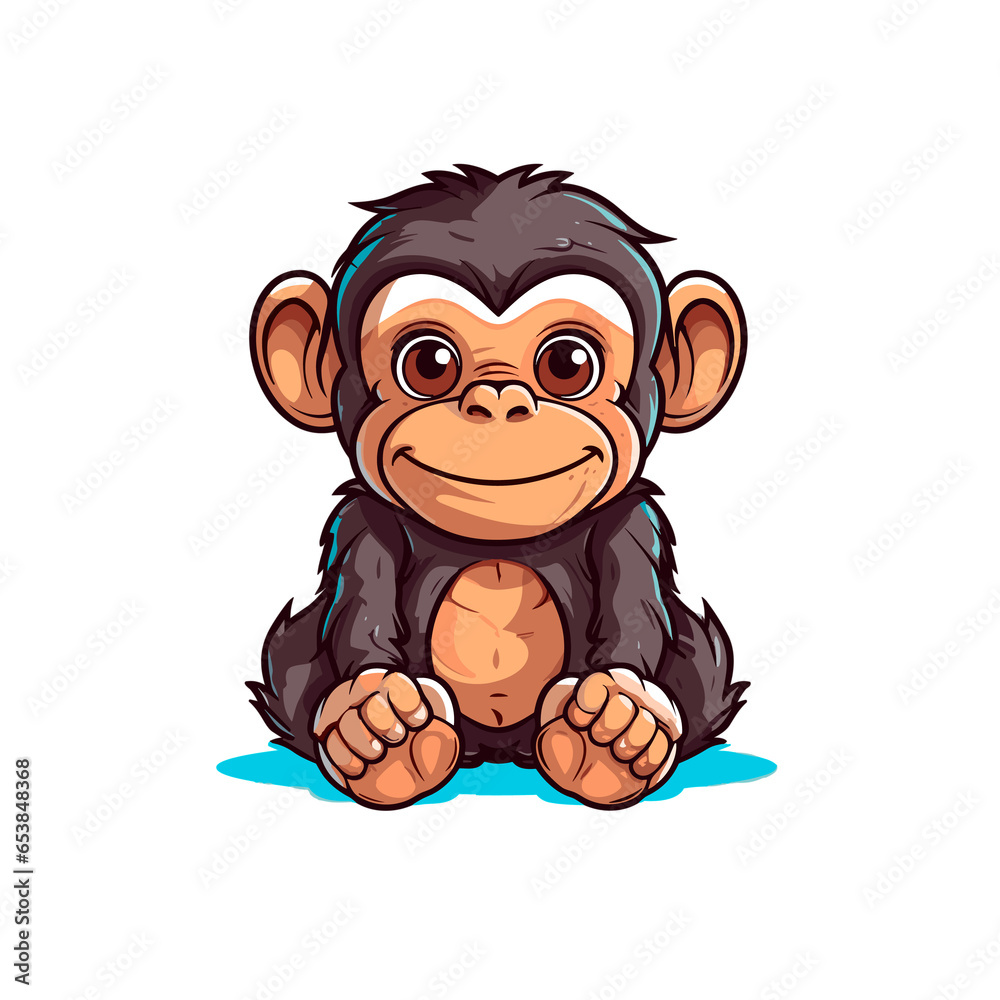 Chimpanzee, Cartoon, Illustration, Design, PNG Stock Illustration ...