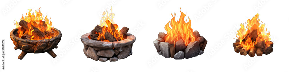 Fire Pit clipart collection, vector, icons isolated on transparent ...