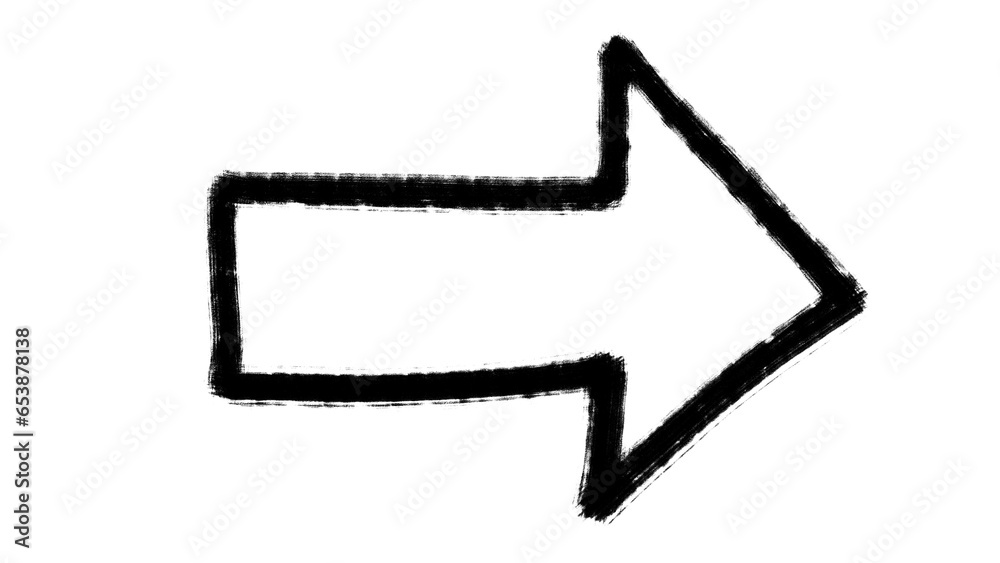 Brushstroke hand drawn arrow design element isolated - PNG image with ...