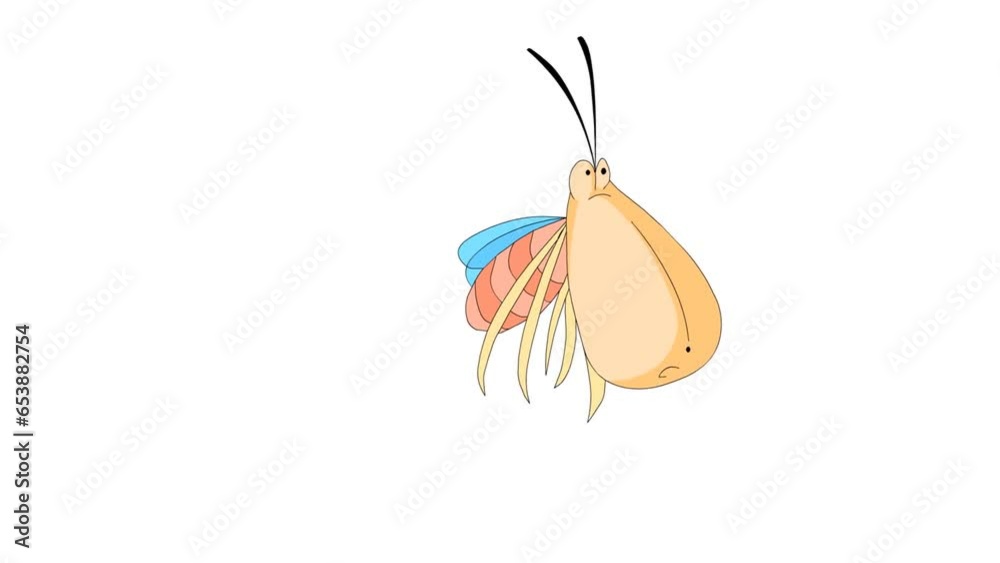 Flying insect, cartoon bug background and 2d animation, creature flying ...