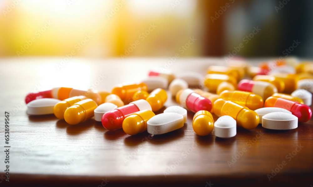 Medication prescription for healing purposes. Pharmaceutical substance ...