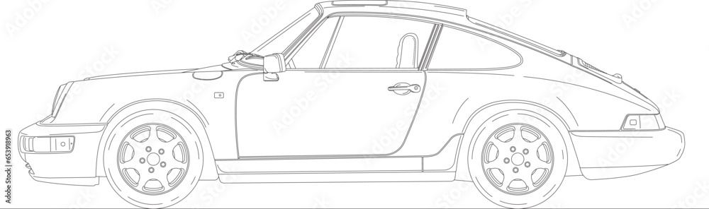 Germany, year 1989-1993, Porsche model 964 Carrera 4, vintage classic ...