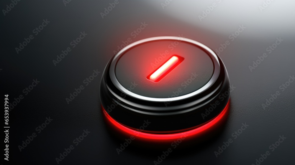 Minimalistic power button on a white background. Clean, shiny, and ...