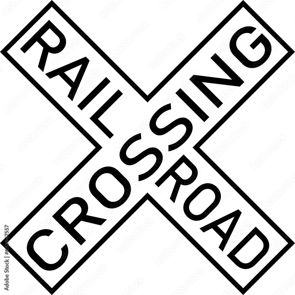 Transparent PNG of a Vector graphic of a usa Railroad Crossing MUTCD ...