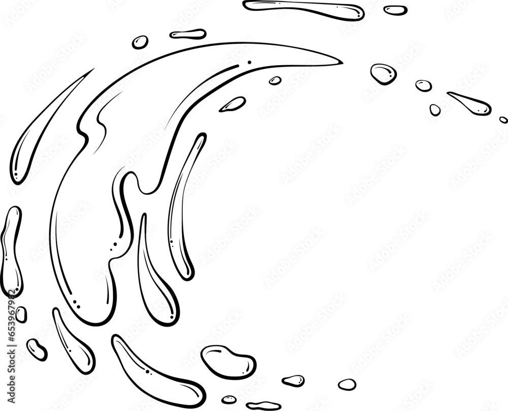 Splashes of water or paint. Spray of fountain. Vector illustration in ...
