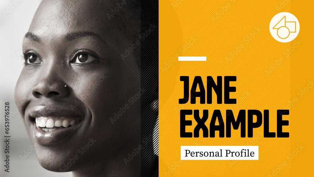 Sliding Box Personal Profile Slide Stock Template | Adobe Stock Sliding Box Personal Profile Slide Stock Template | Adobe Stock