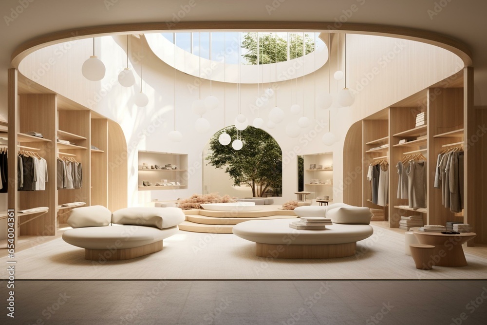 A modern retail store with clean layout, tall ceilings, and excellent ...