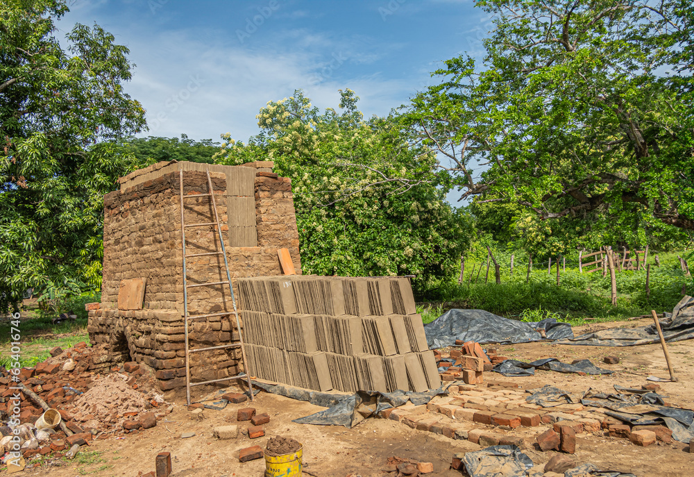 Zihuatanejo, Mexico - July 18, 2023: Historic Terracotta kiln set in ...