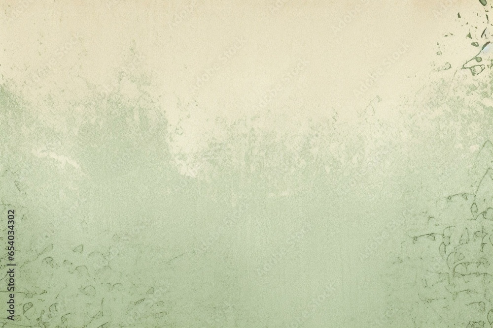 Abstract vintage pastel green border design with faded textured beige ...