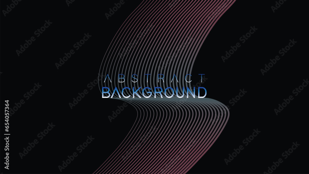 Premium black background design with abstract stripes line. future ...