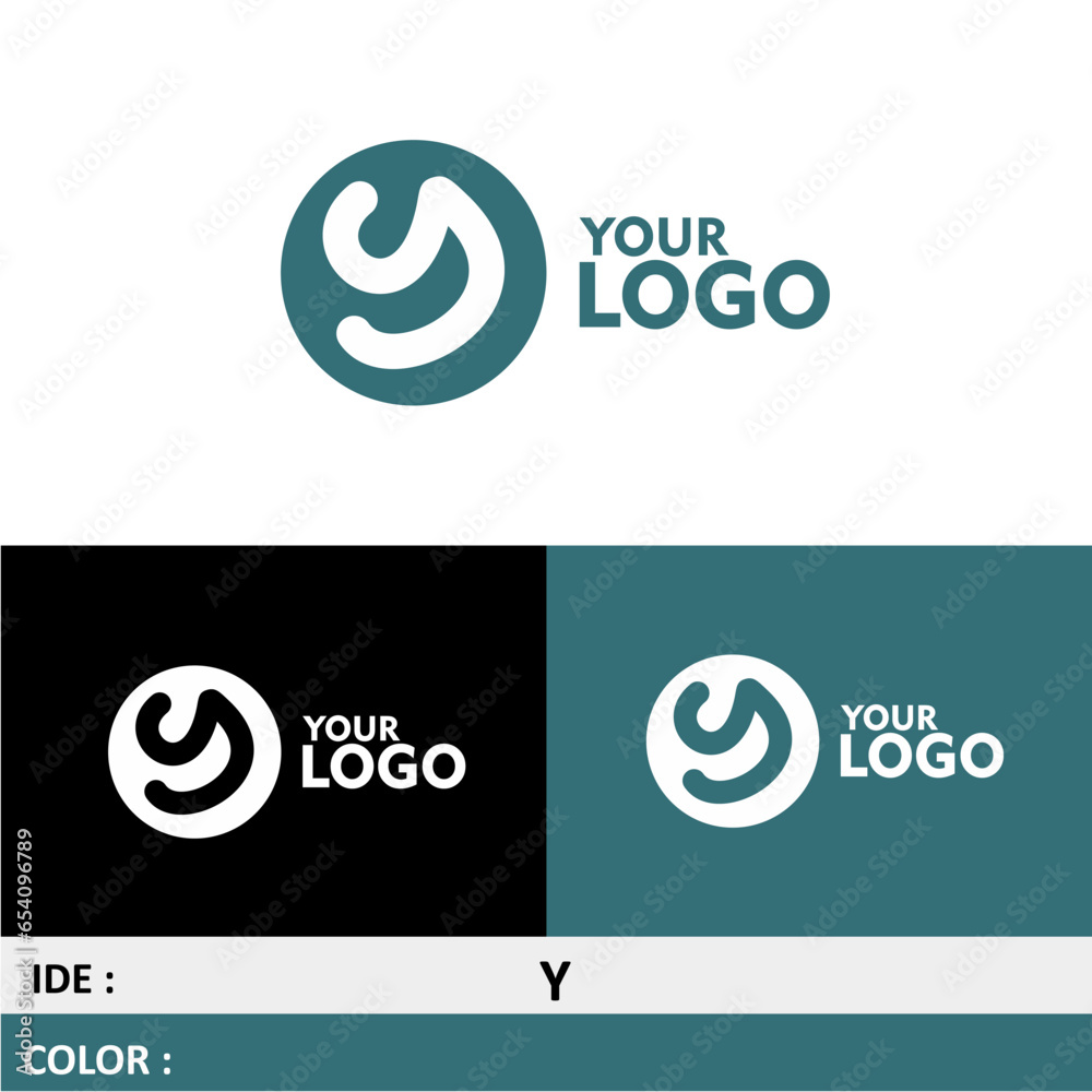 letter y monogram logo vector design with a simple and minimalist ...
